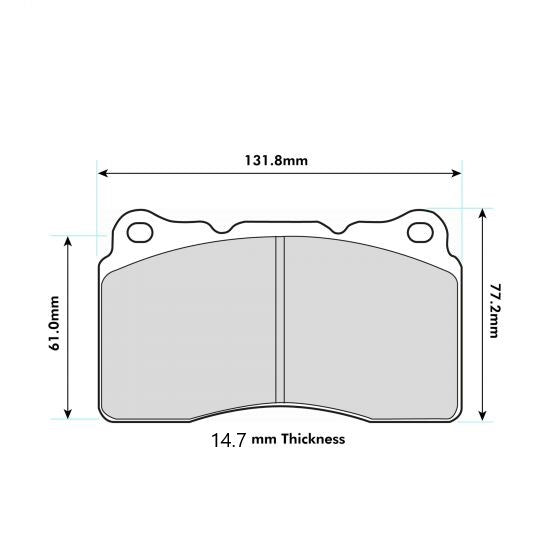 Tesla Model S Front Performance Brake Pads 8017 14.7mm thick
