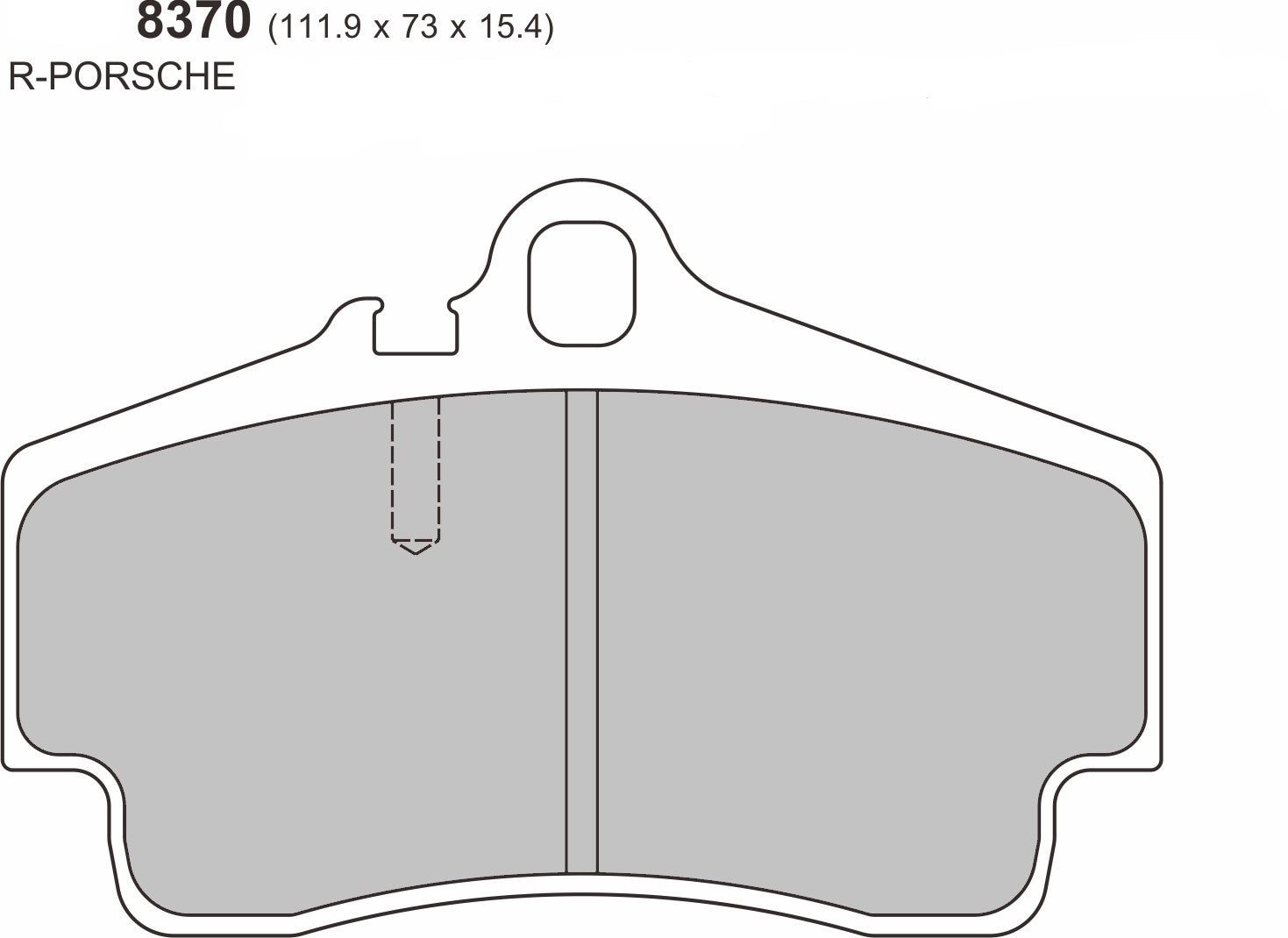 Porsche Boxster 987/981/955/982 REAR Performance Brake Pad 8370